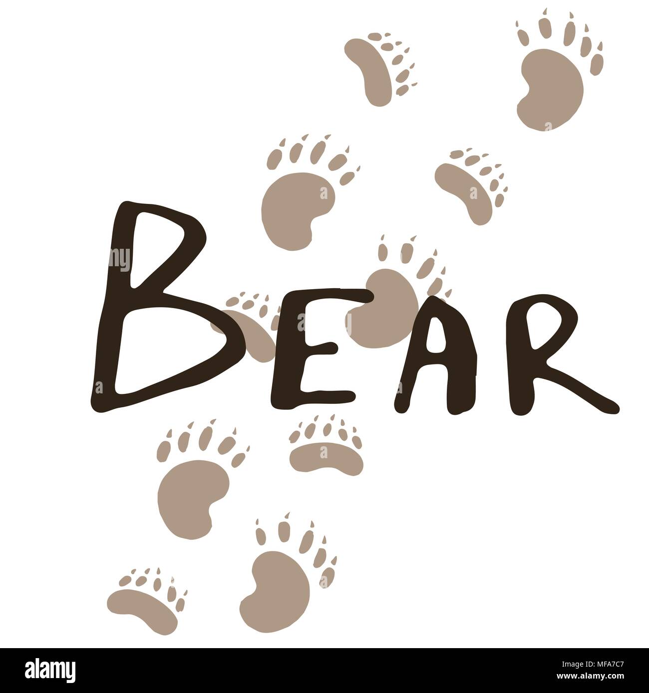 Bear Paw Print High Resolution Stock Photography and Images - Alamy