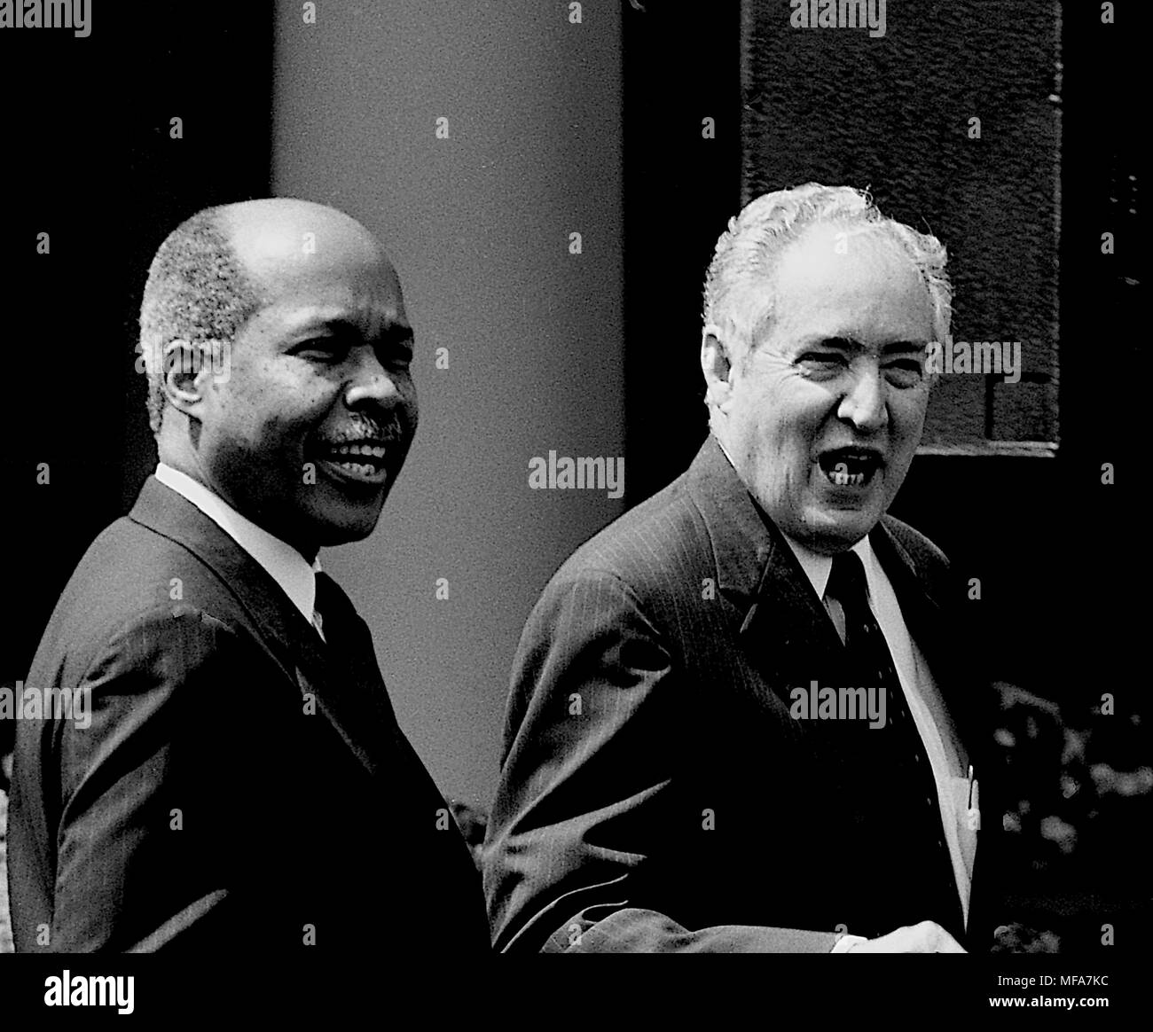 Washington, DC., USA, April 28, 1989 President George H.W. Bush walks ...