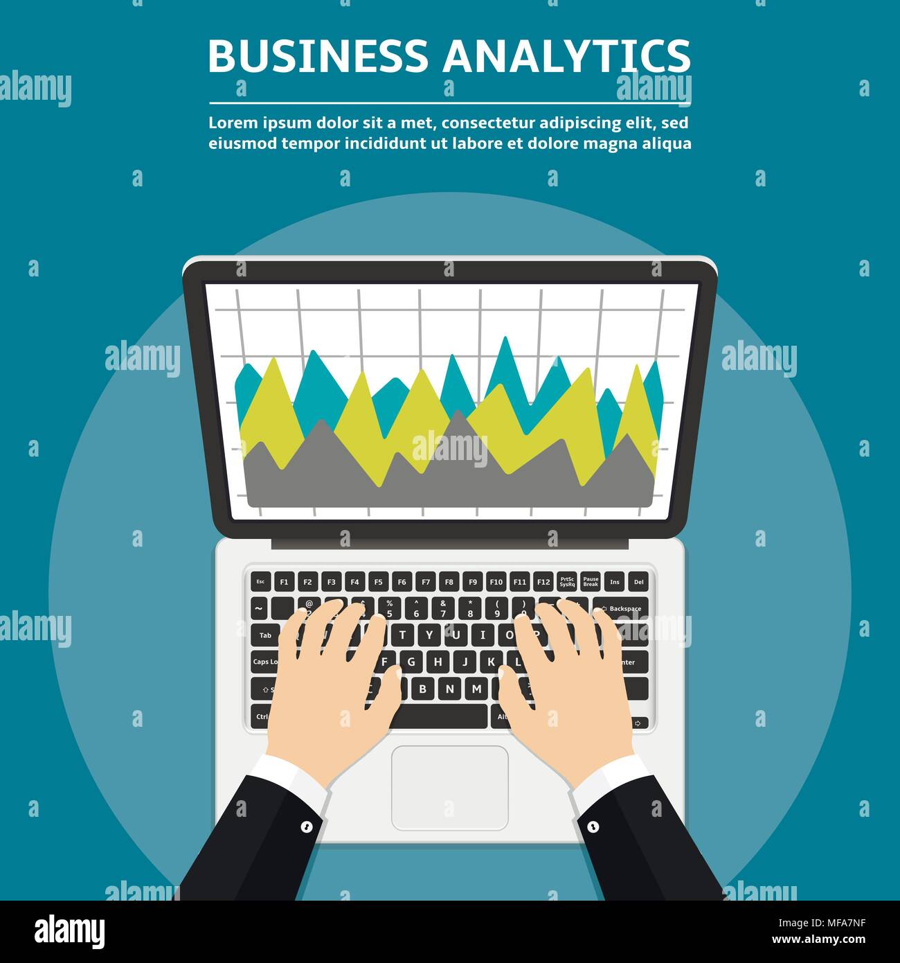 Flat design concepts for business analytics. Vector illustration Stock ...