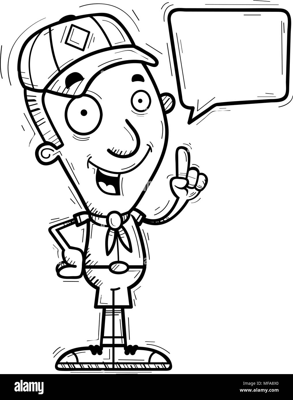 A cartoon illustration of a boy scout talking Stock Vector Image & Art ...