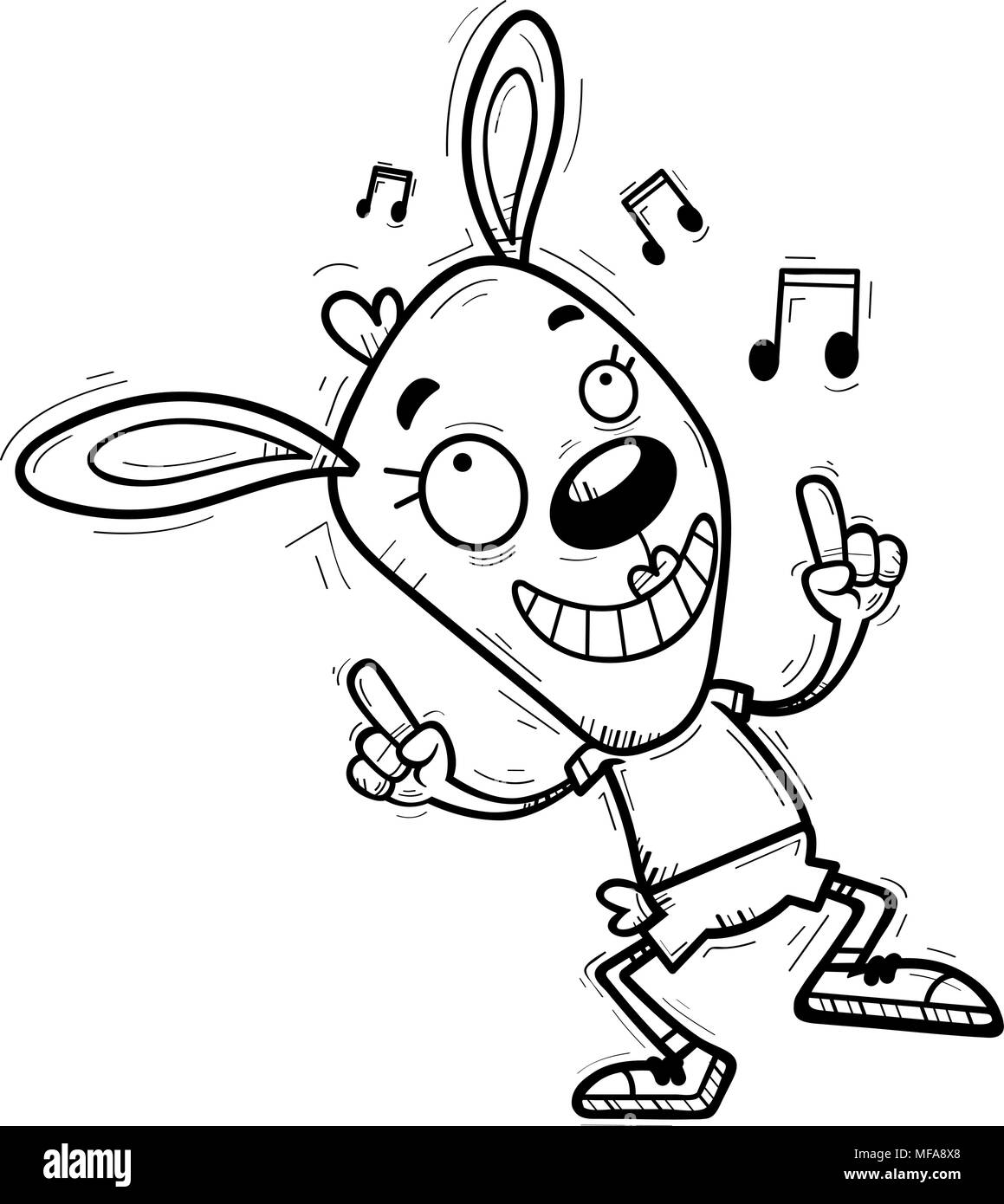 Dancing rabbit cartoon hi-res stock photography and images - Alamy