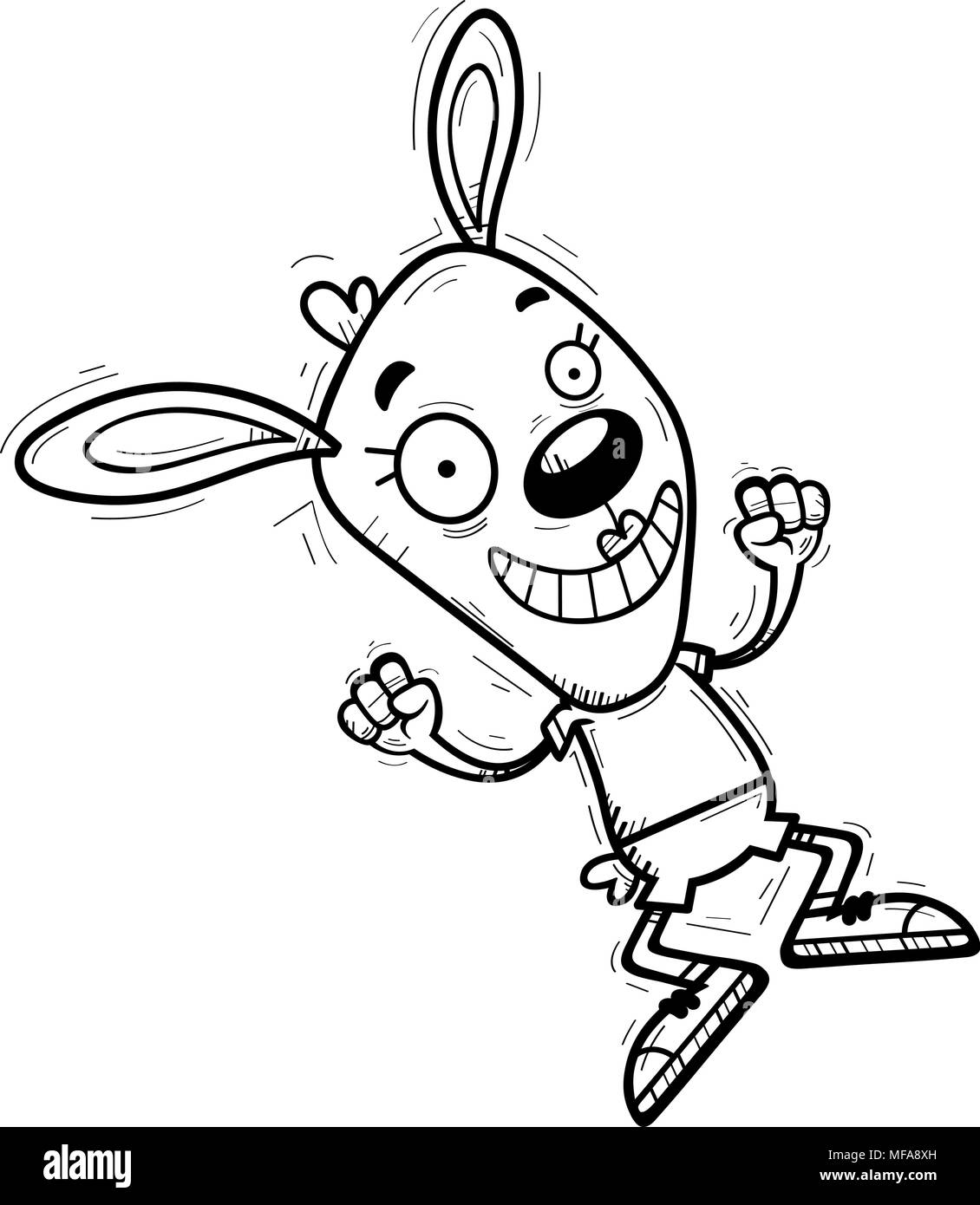 A cartoon illustration of a bunny jumping Stock Vector Image & Art - Alamy