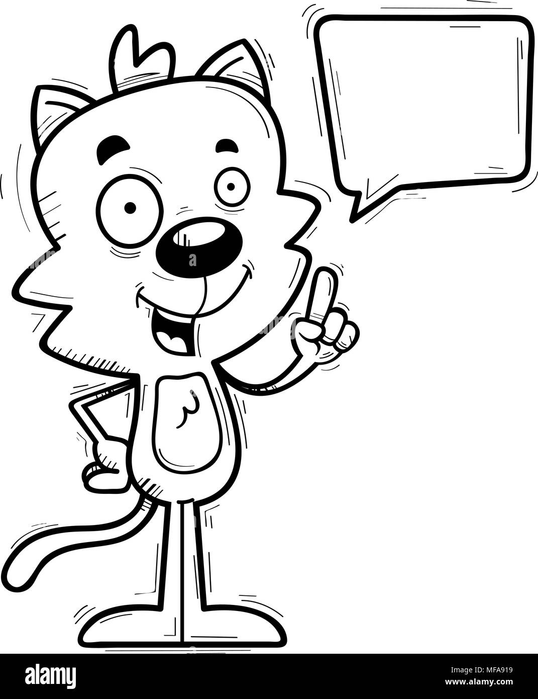 A cartoon illustration of a male cat talking Stock Vector Image & Art ...