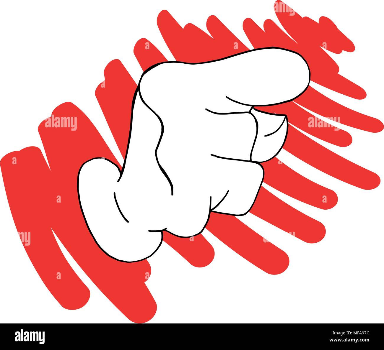 Cartoon pointing hand symbol hi-res stock photography and images - Alamy