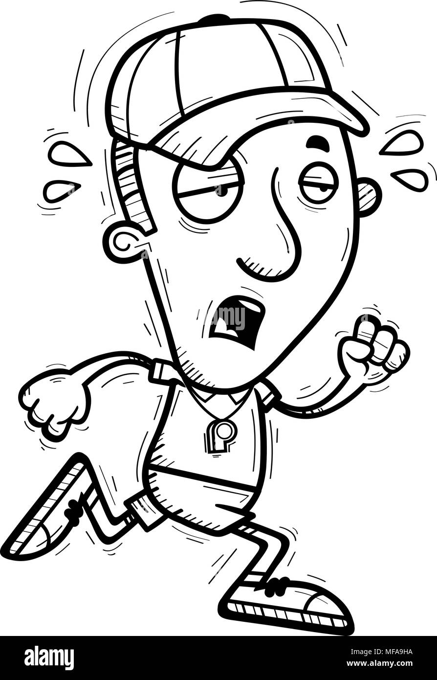Cartoon Tired Runner Clipart