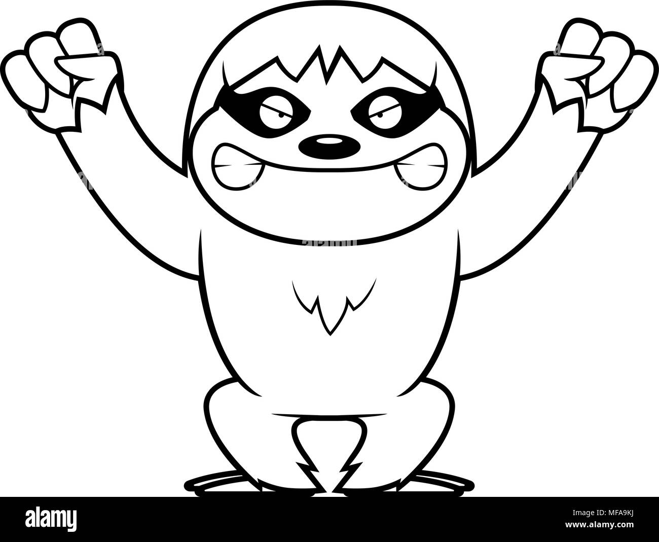 Sloth cartoon Black and White Stock Photos & Images - Alamy