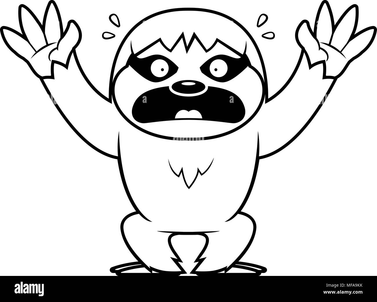 A cartoon illustration of a sloth panicking Stock Vector Image & Art ...