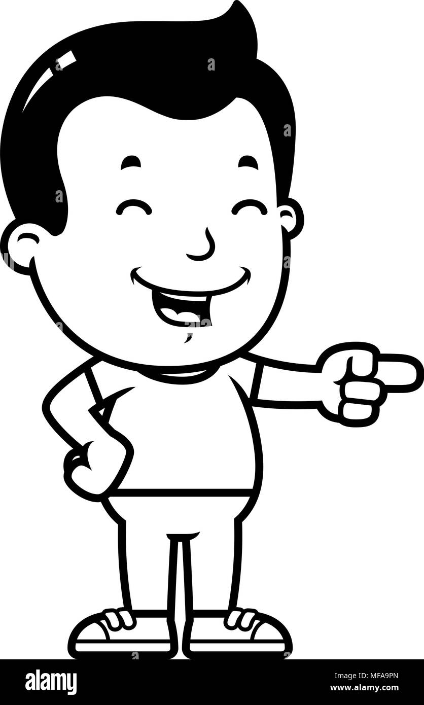 A cartoon illustration of a boy laughing Stock Vector Image & Art - Alamy