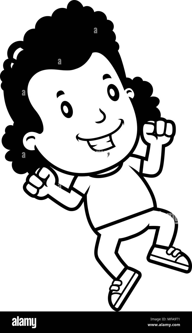 Happy child girl jumping Black and White Stock Photos & Images - Alamy