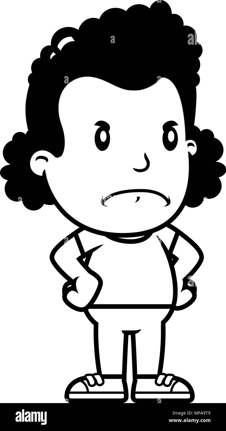 Angry Child Clip Art Black And White