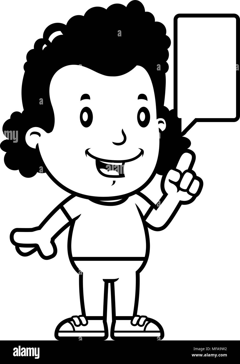 A cartoon illustration of a girl talking Stock Vector Image & Art - Alamy