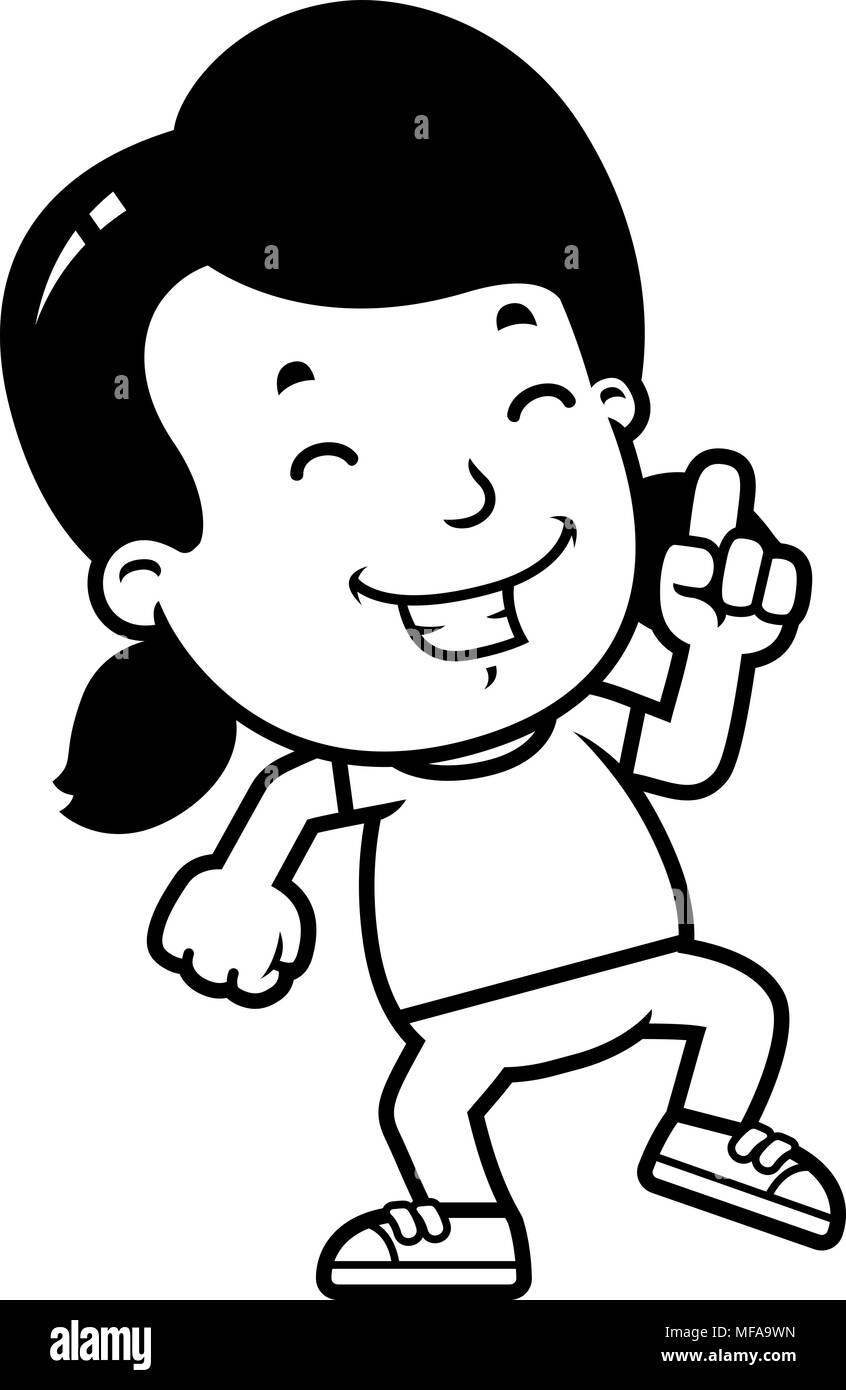 A cartoon illustration of a girl dancing Stock Vector Image & Art - Alamy