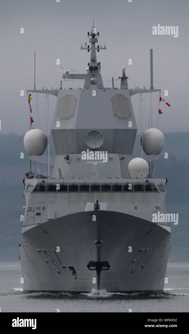 KNM Thor Heyerdahl (F314), a Fridtjof Nansen-class frigate of the Royal ...