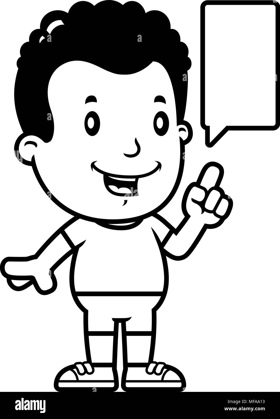 A cartoon illustration of a boy talking Stock Vector Image & Art - Alamy