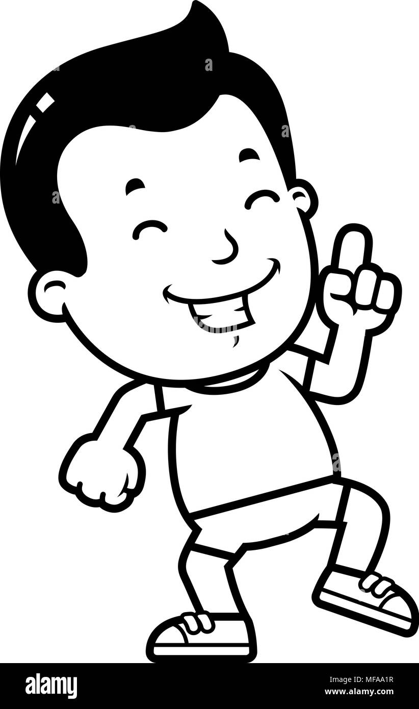 Boy dancing cartoon illustration hi-res stock photography and images ...