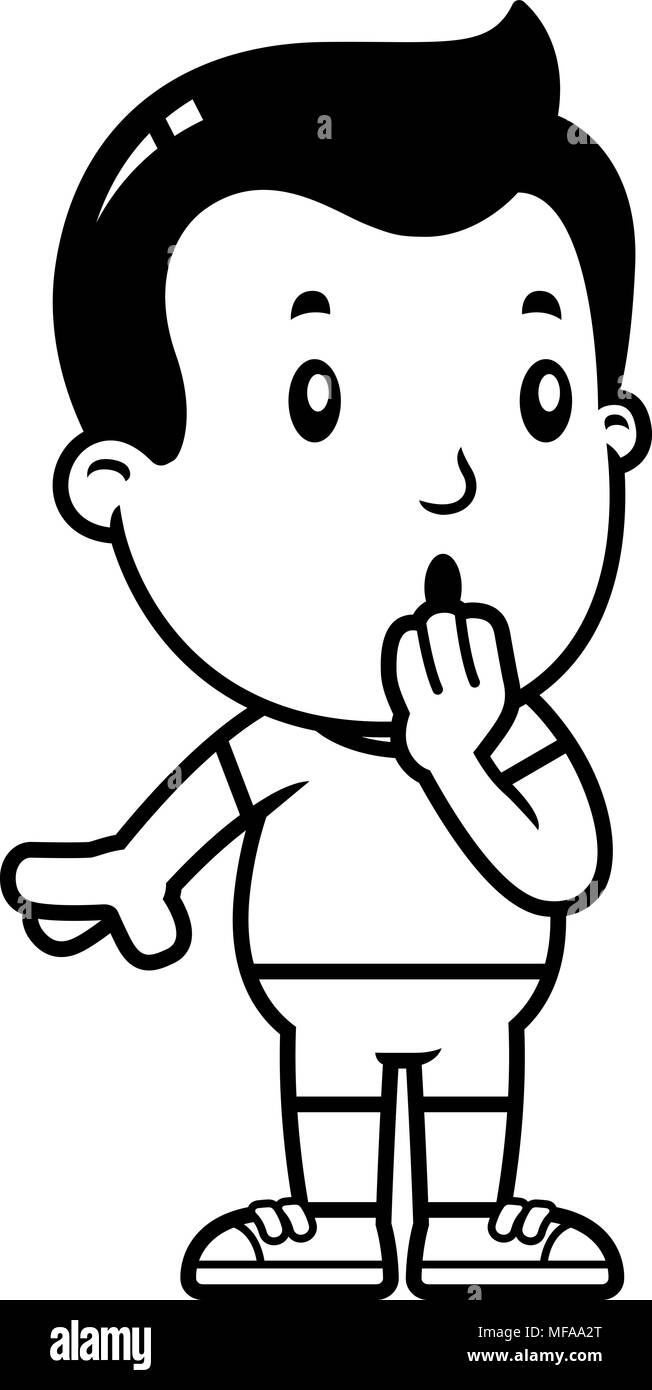 A cartoon illustration of a boy looking surprised Stock Vector Image ...