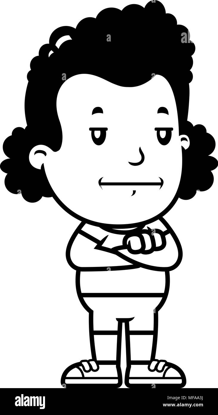A cartoon illustration of a girl looking bored Stock Vector Image & Art ...