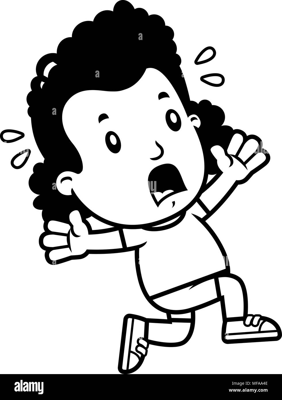 Cartoon Panic Running Around