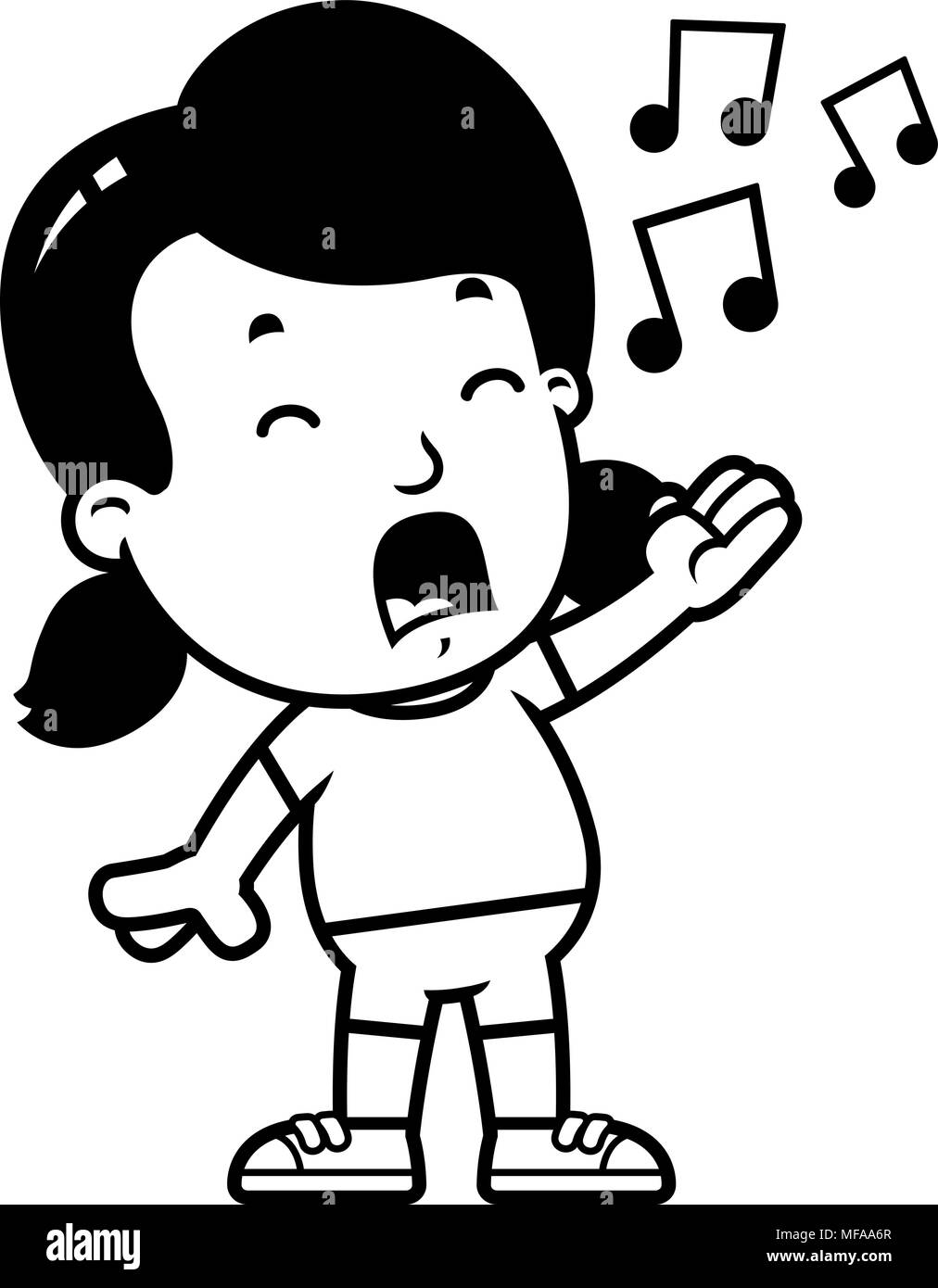 Animated Girl Singing