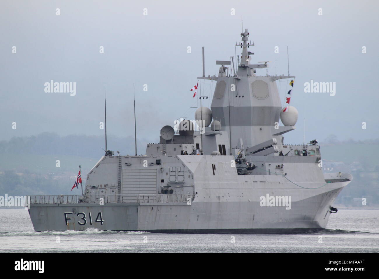KNM Thor Heyerdahl (F314), a Fridtjof Nansen-class frigate of the Royal ...