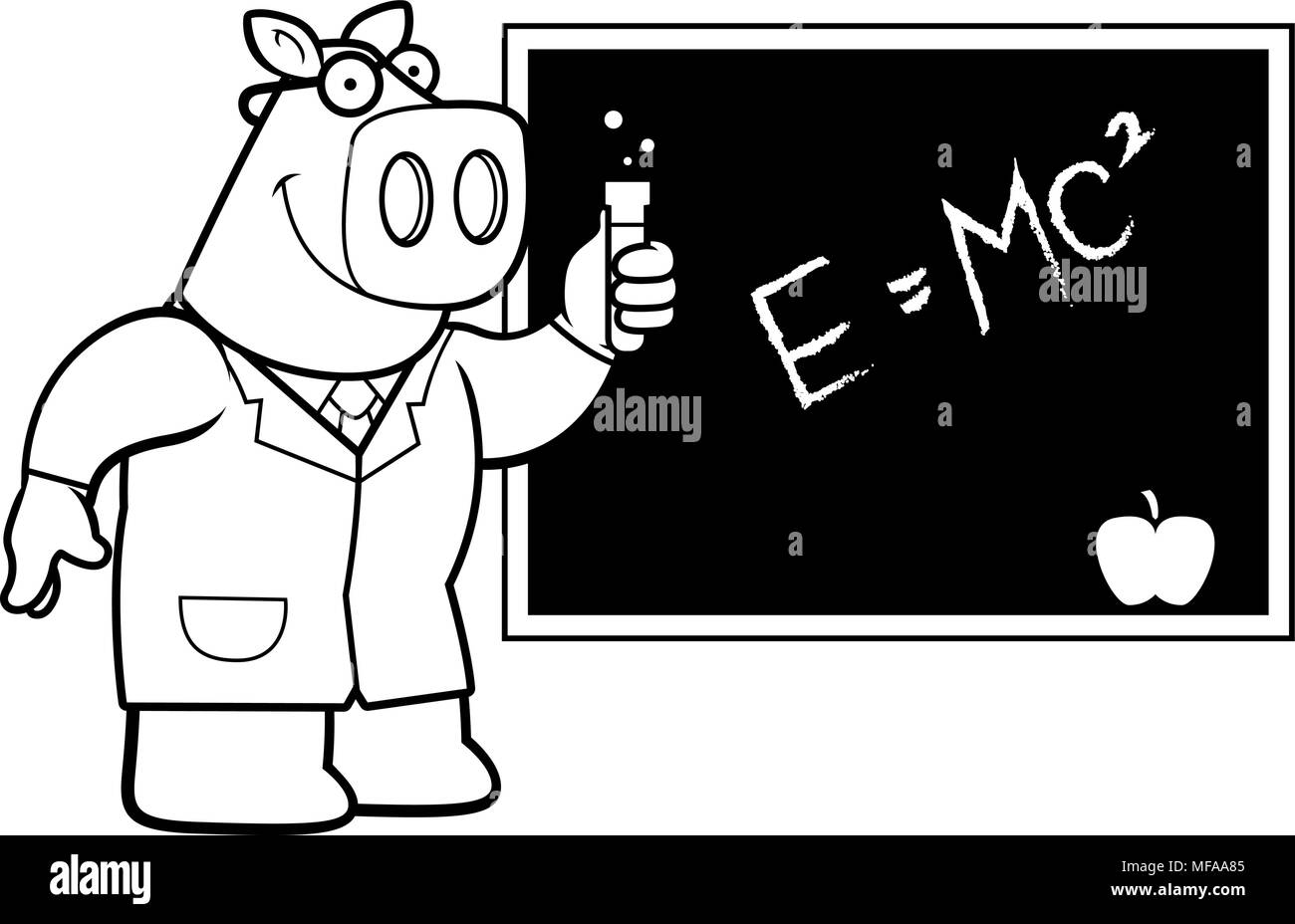 A cartoon illustration of a pig scientist Stock Vector Image & Art - Alamy
