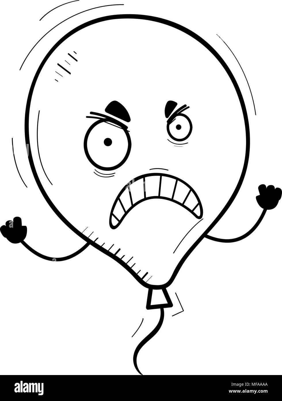 A cartoon illustration of a balloon looking angry Stock Vector Image ...