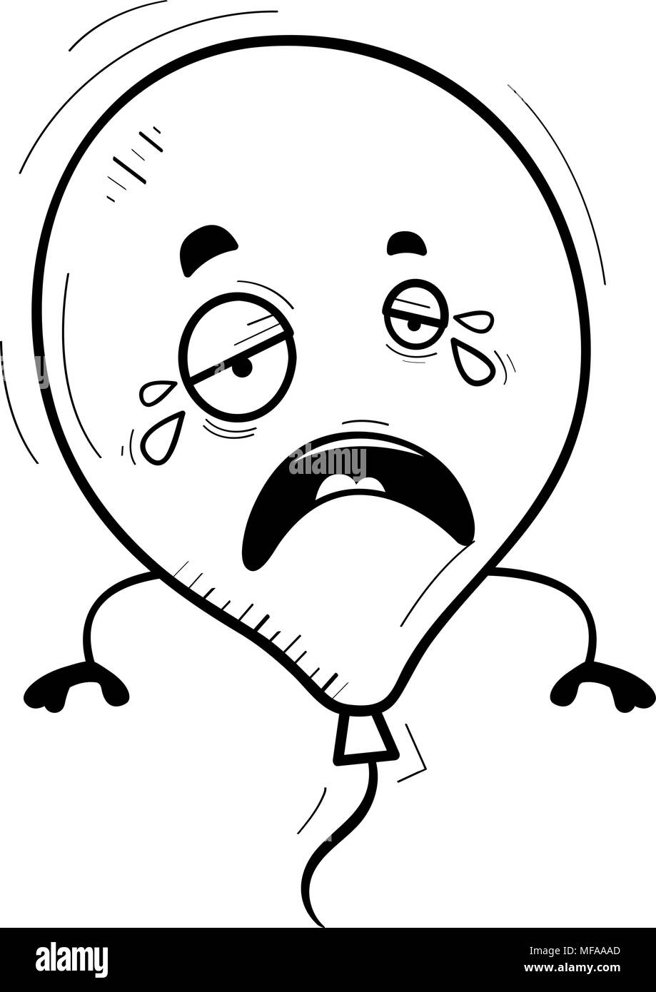 A cartoon illustration of a balloon crying Stock Vector Image & Art - Alamy