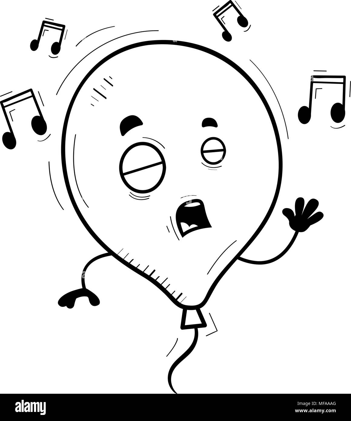 A cartoon illustration of a balloon singing Stock Vector Image & Art ...