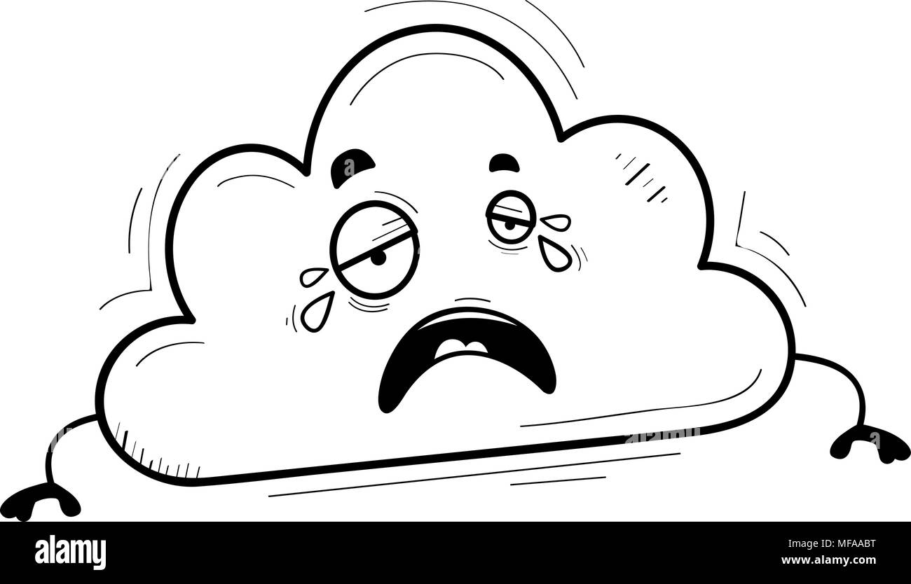 Sad cloud illustration vector Stock Vector Images - Alamy