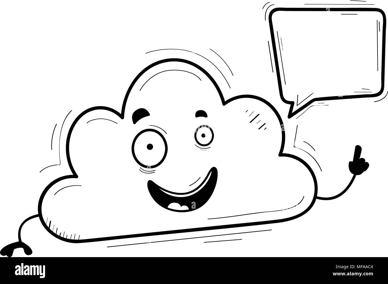A cartoon illustration of a cloud talking Stock Vector Image & Art - Alamy