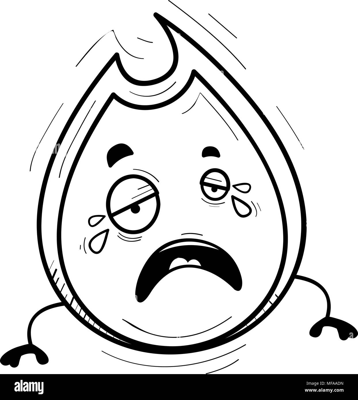 A cartoon illustration of a flame crying Stock Vector Image & Art - Alamy