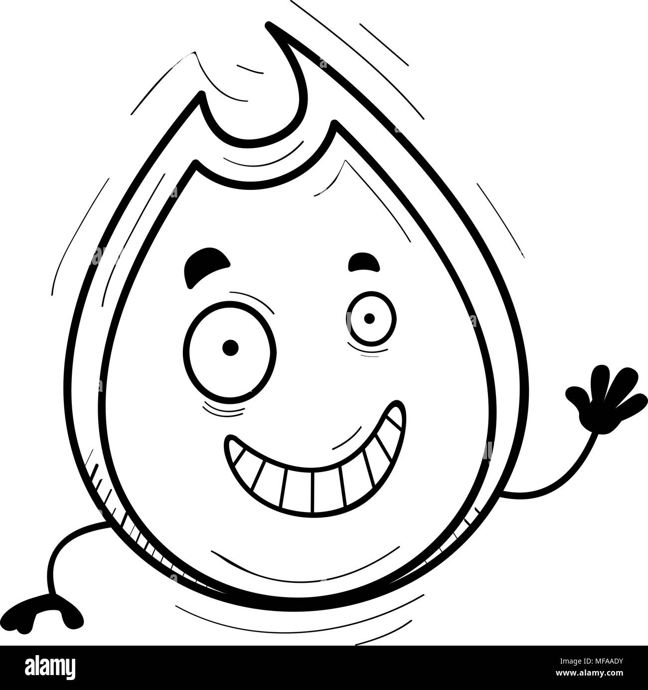 A cartoon illustration of a flame waving Stock Vector Image & Art - Alamy