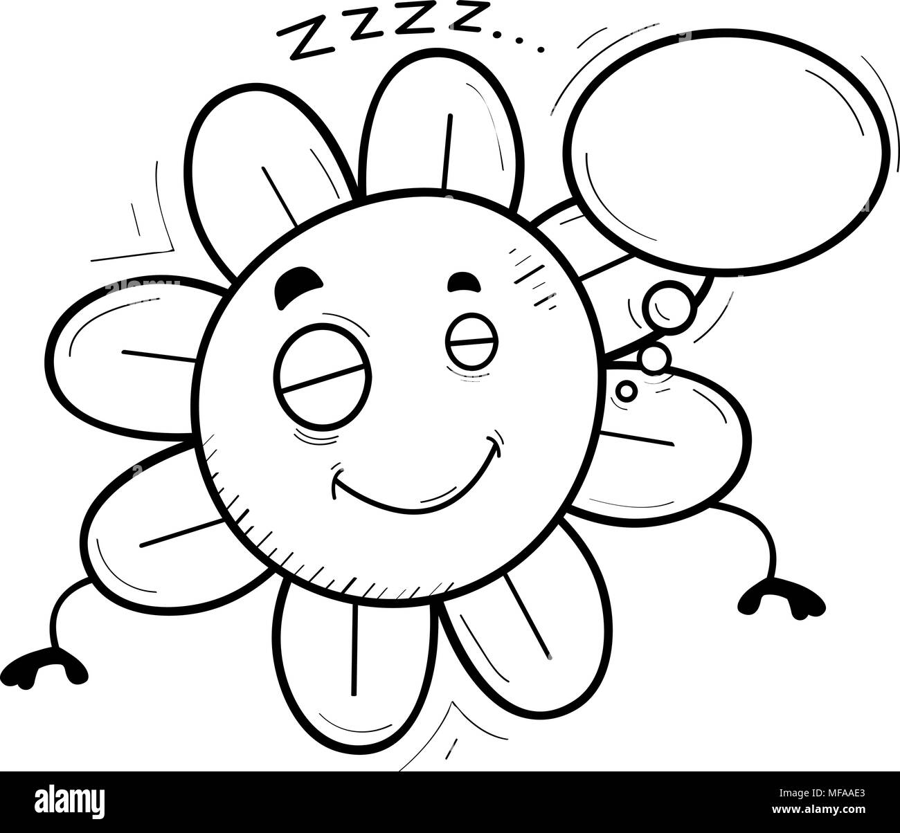 Sleeping flower Stock Vector Images - Alamy