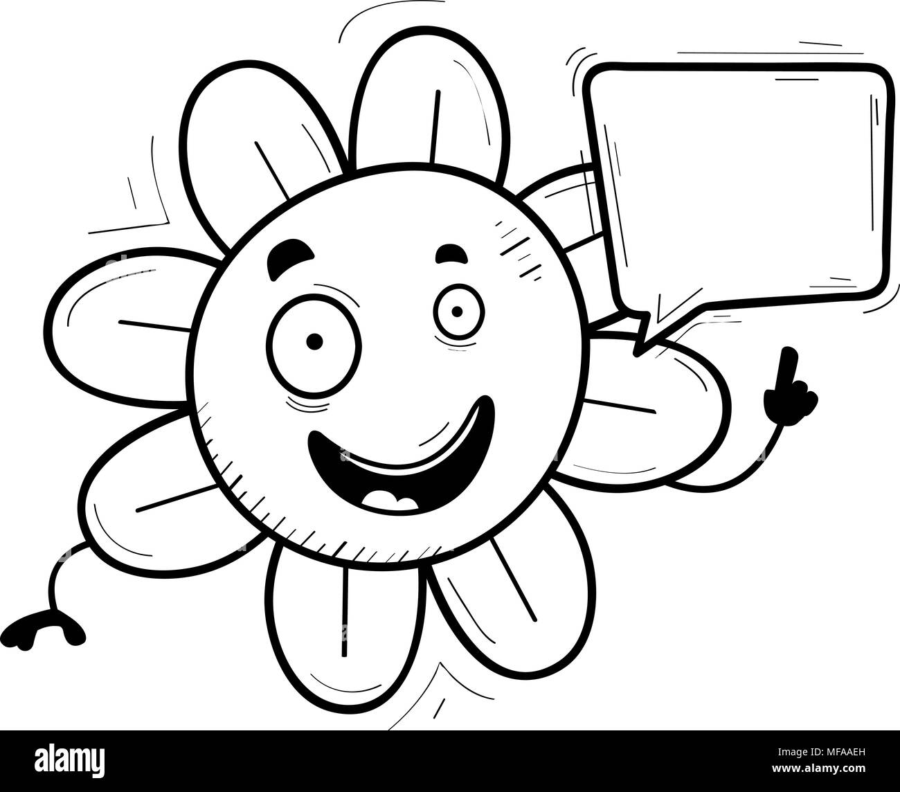 A cartoon illustration of a flower talking Stock Vector Image & Art - Alamy