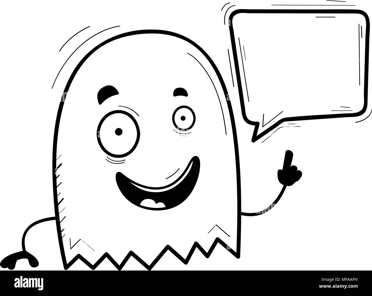 A cartoon illustration of a ghost talking Stock Vector Image & Art - Alamy