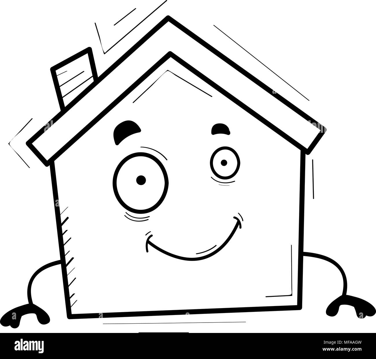A cartoon illustration of a house smiling Stock Vector Image & Art - Alamy