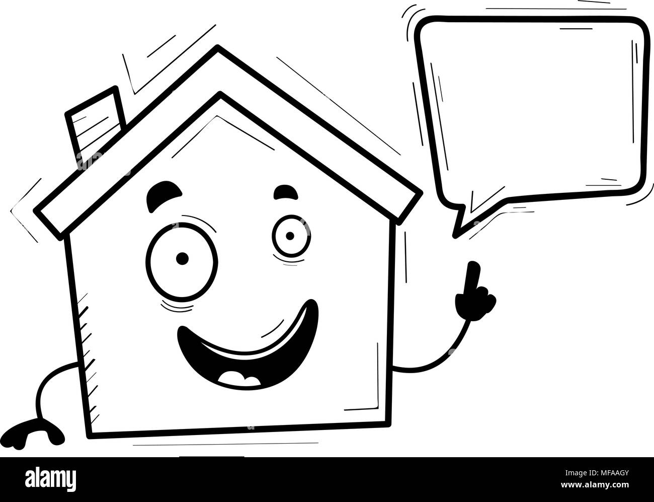 A cartoon illustration of a house talking Stock Vector Image & Art - Alamy