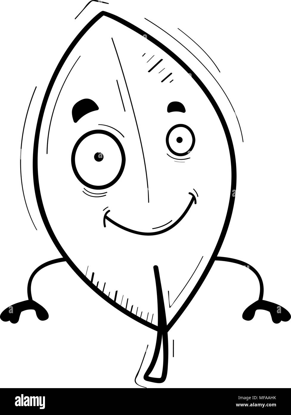 A cartoon illustration of a leaf smiling Stock Vector Image & Art - Alamy