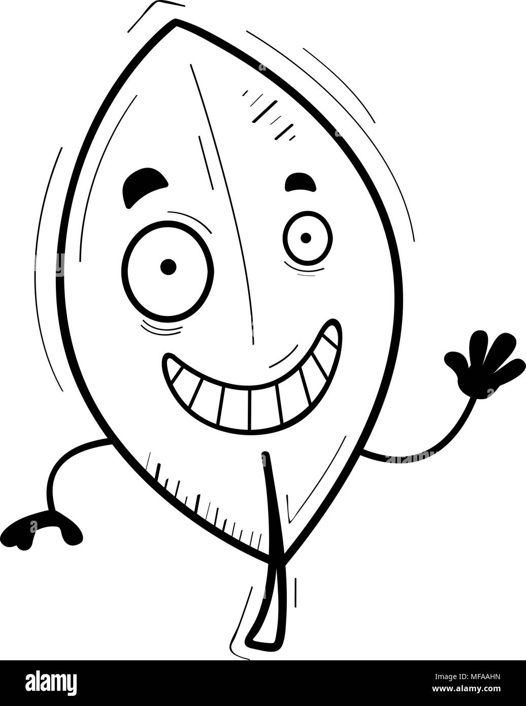 A cartoon illustration of a leaf waving Stock Vector Image & Art - Alamy