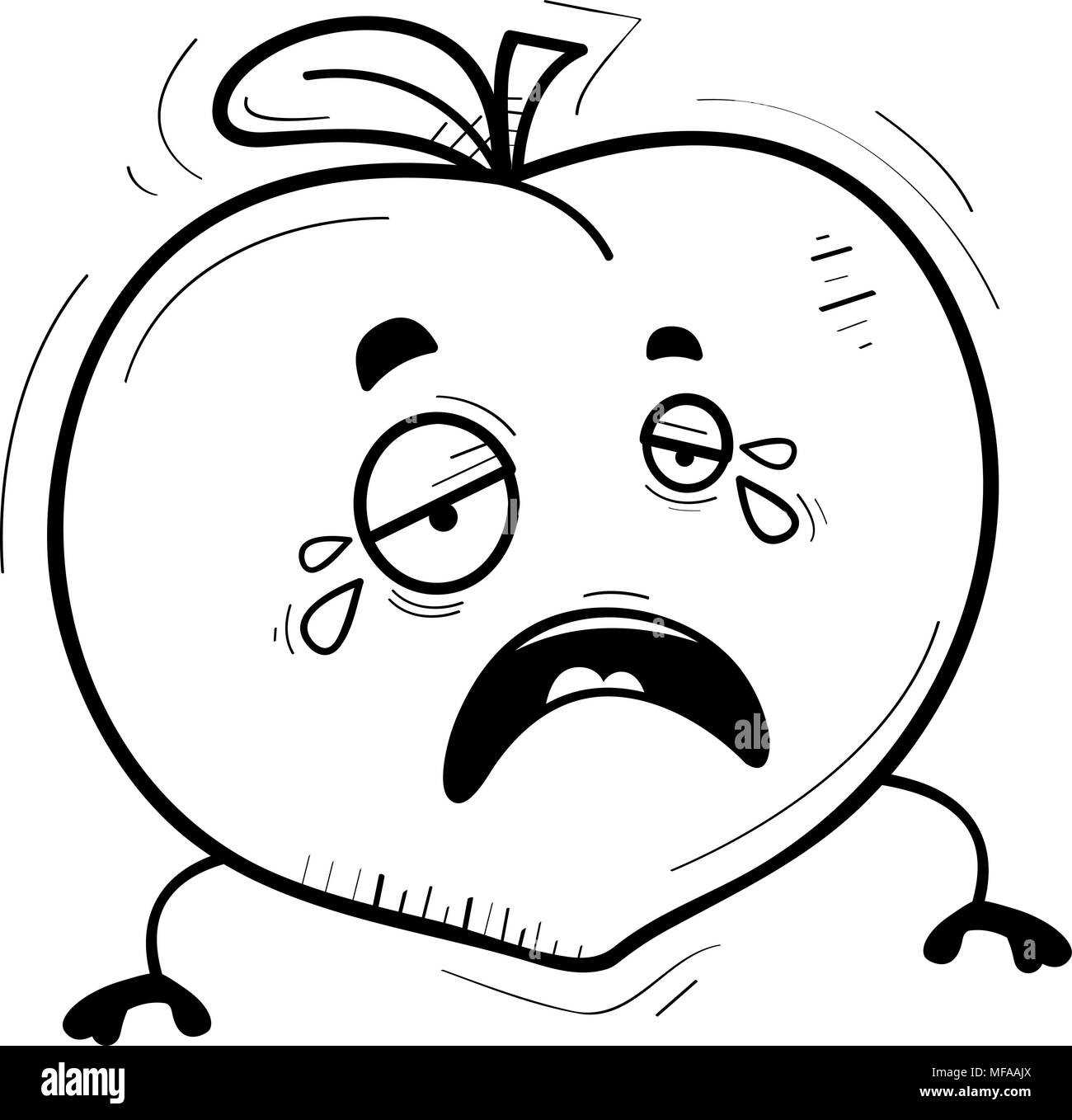 A cartoon illustration of a peach crying Stock Vector Image & Art - Alamy