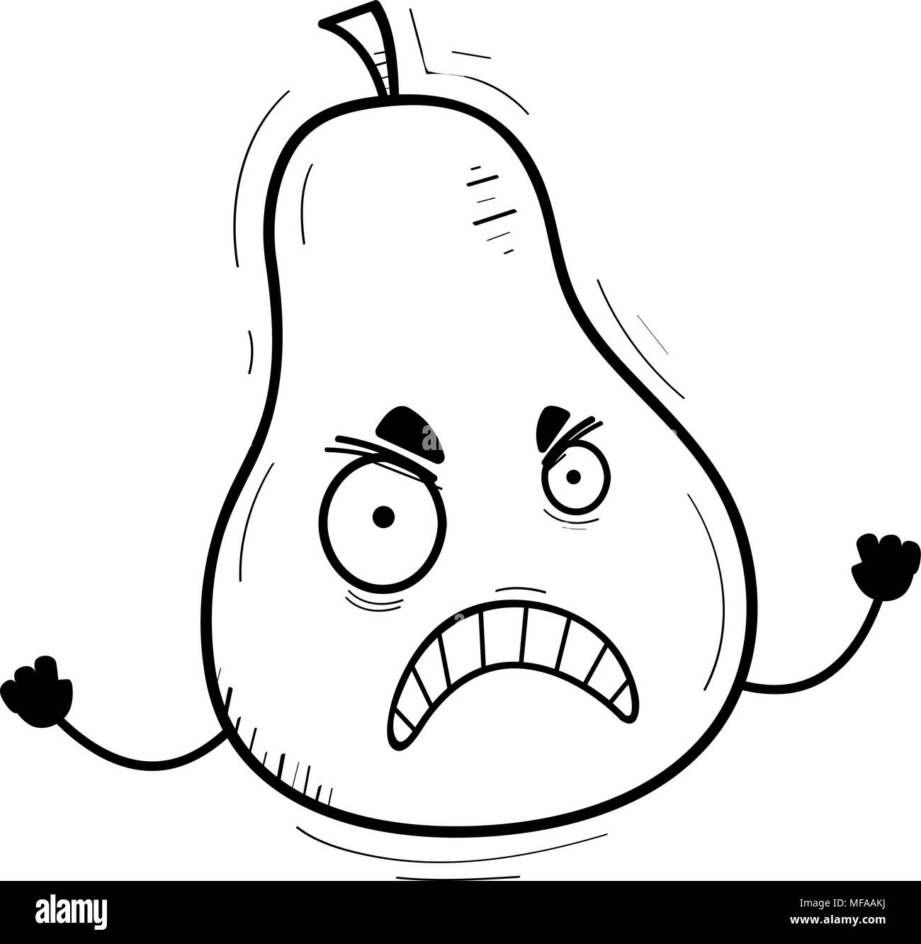 A cartoon illustration of a pear looking angry Stock Vector Image & Art ...