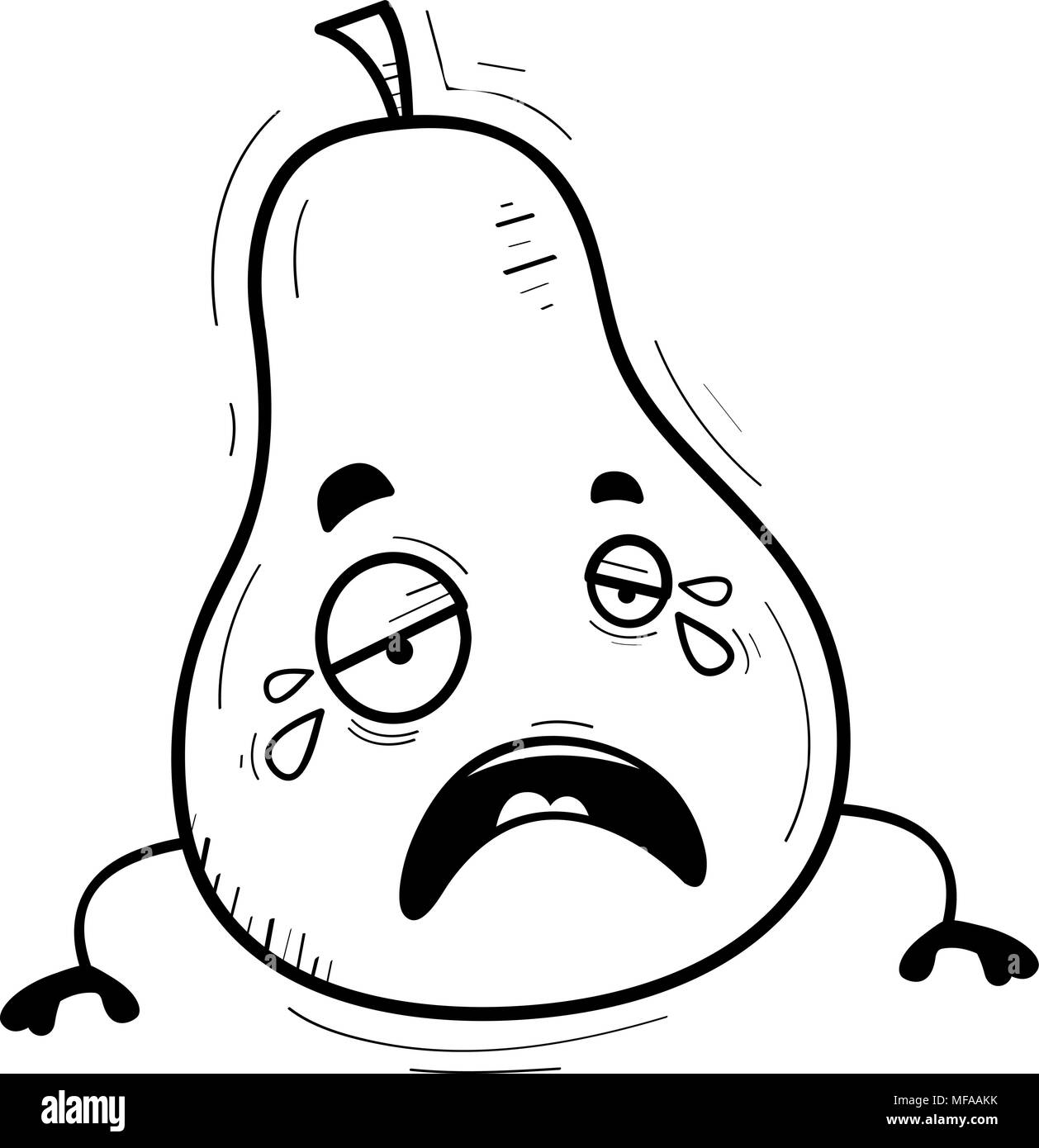 A cartoon illustration of a pear crying Stock Vector Image & Art - Alamy