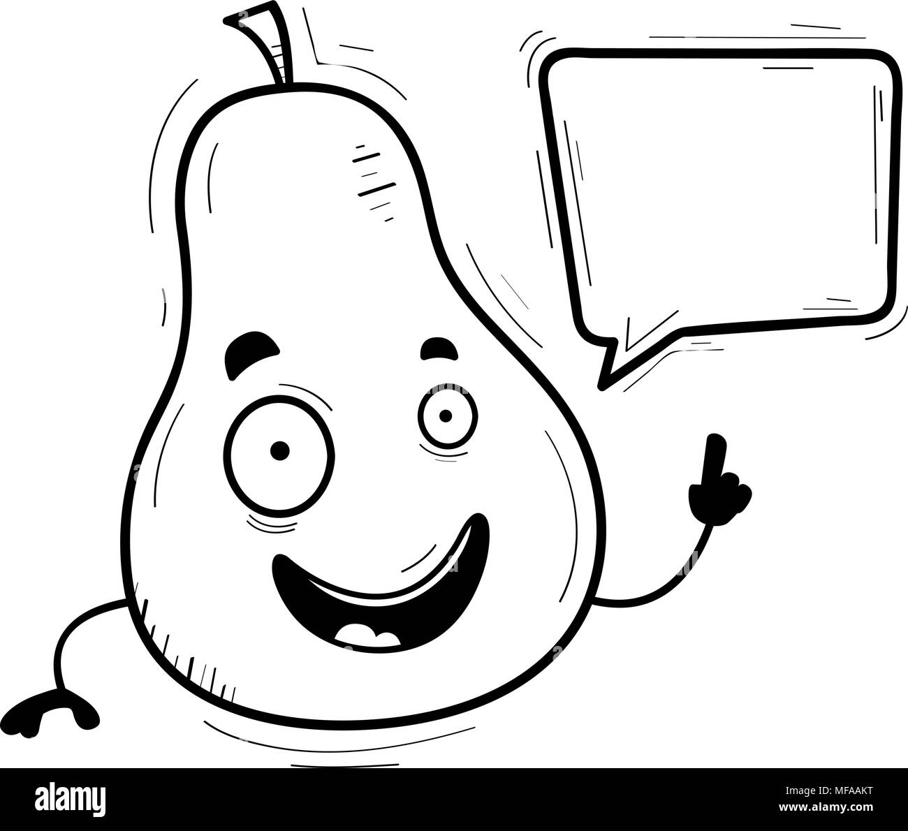 A cartoon illustration of a pear talking Stock Vector Image & Art - Alamy