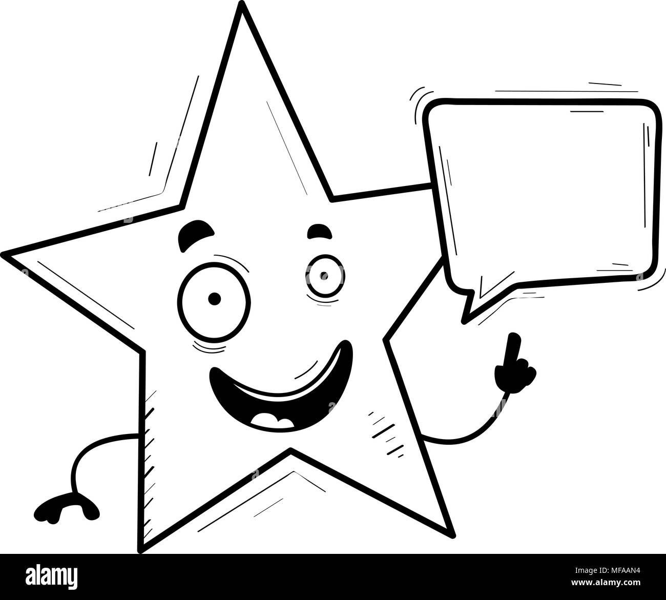 A cartoon illustration of a star talking Stock Vector Image & Art - Alamy