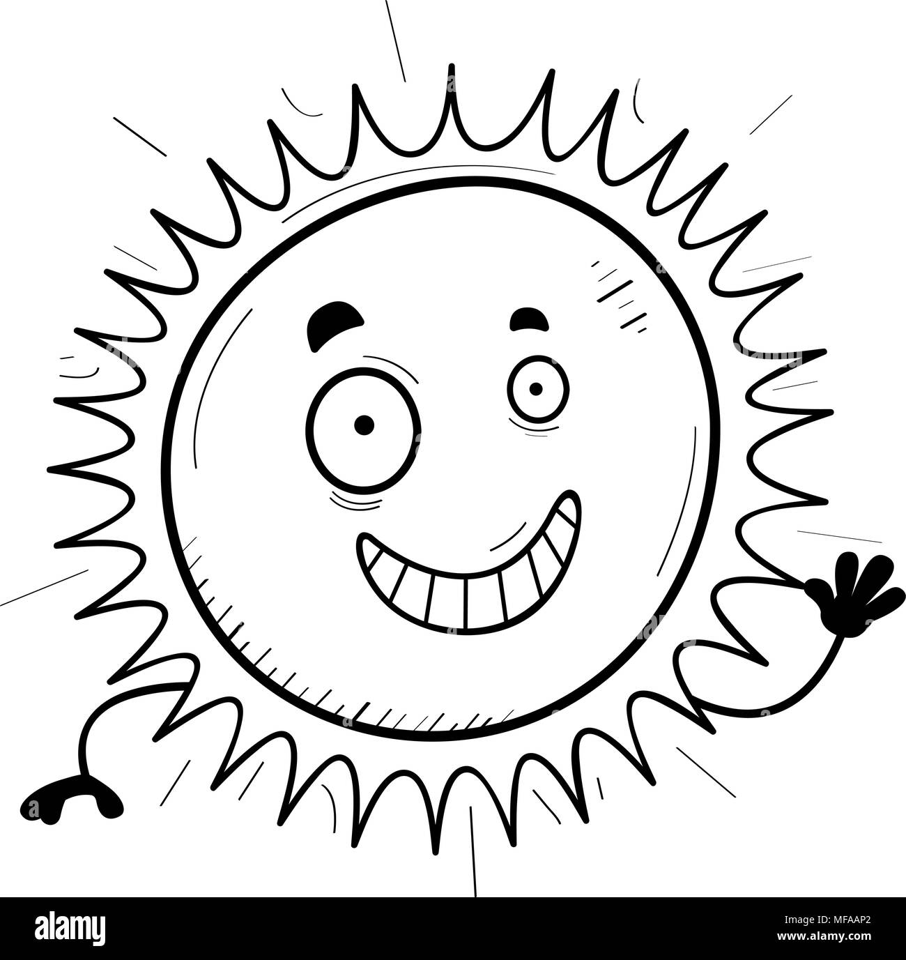 A cartoon illustration of the sun waving Stock Vector Image & Art - Alamy