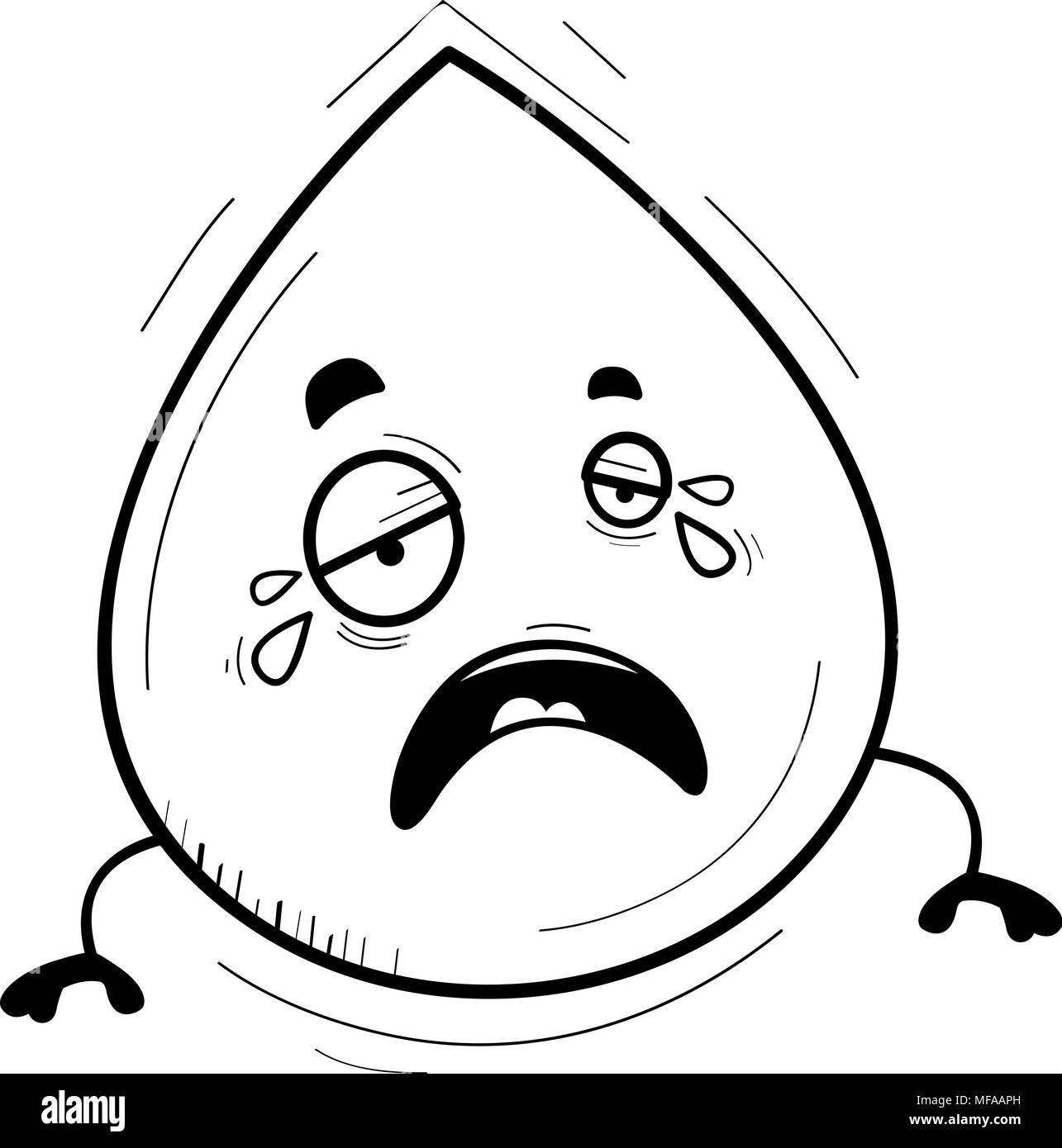A cartoon illustration of a waterdrop crying Stock Vector Image & Art ...