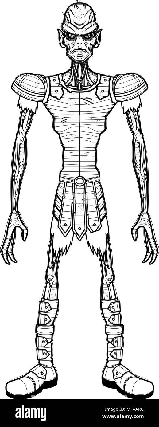 A cartoon illustration of an evil looking goblin Stock Vector Image ...