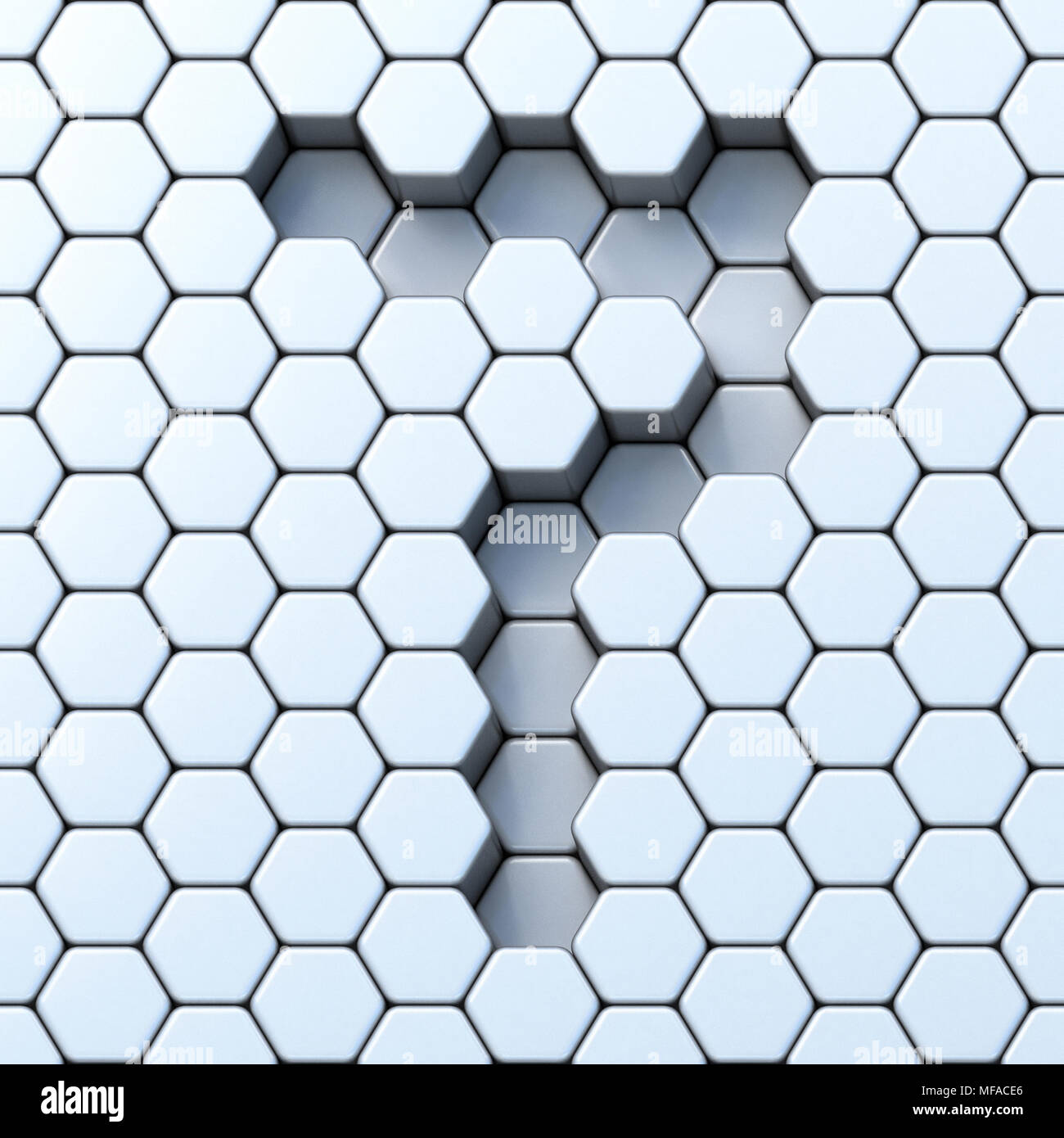 Hexagonal grid number SEVEN 7 3D render illustration Stock Photo - Alamy