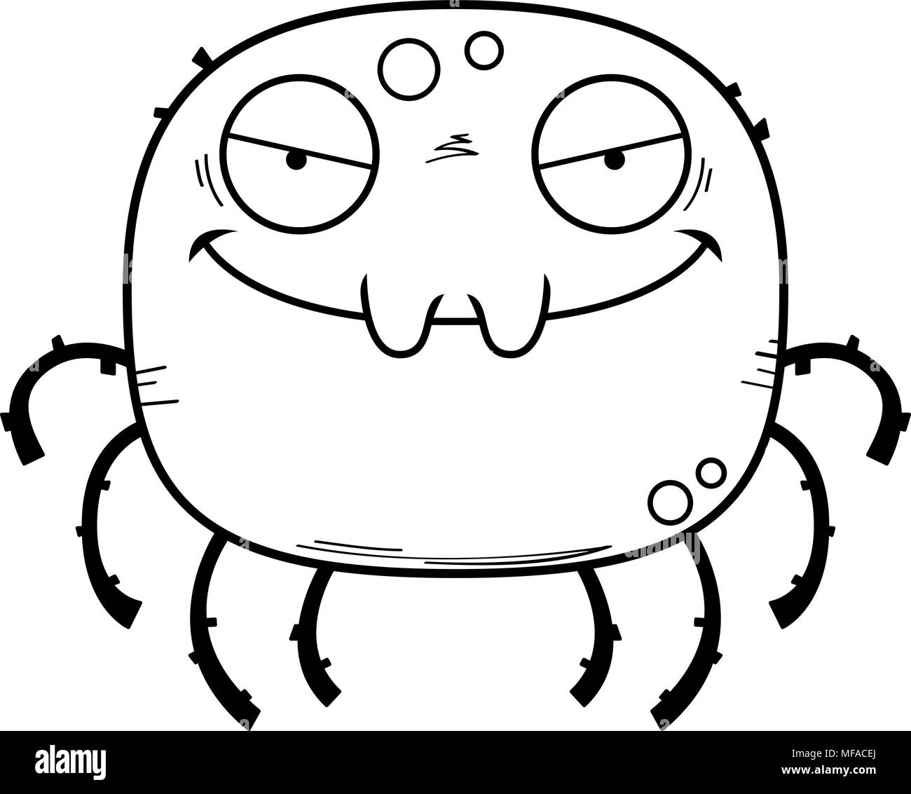 A cartoon illustration of an evil looking spider Stock Vector Image ...