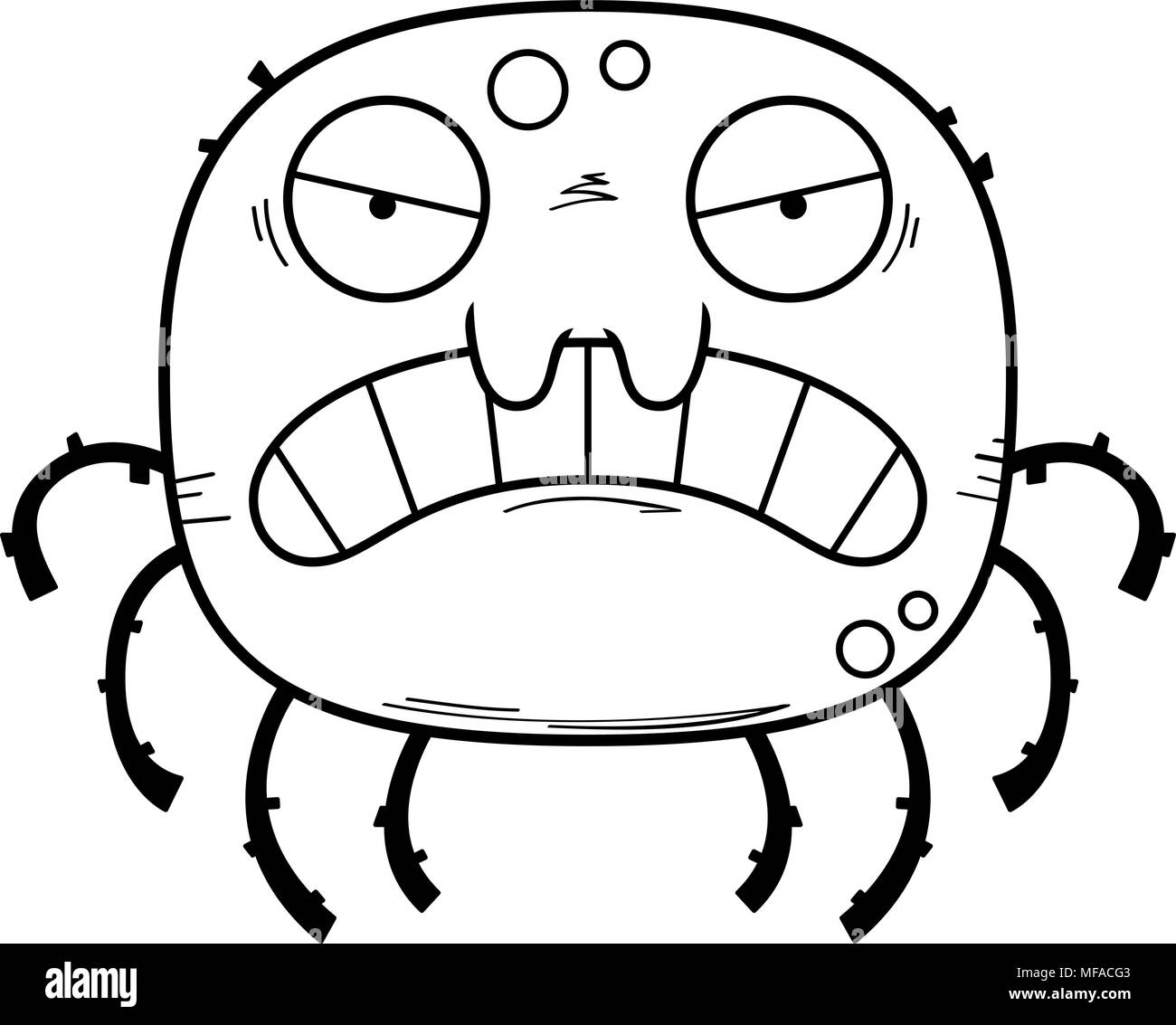 A cartoon illustration of a spider looking angry Stock Vector Image ...